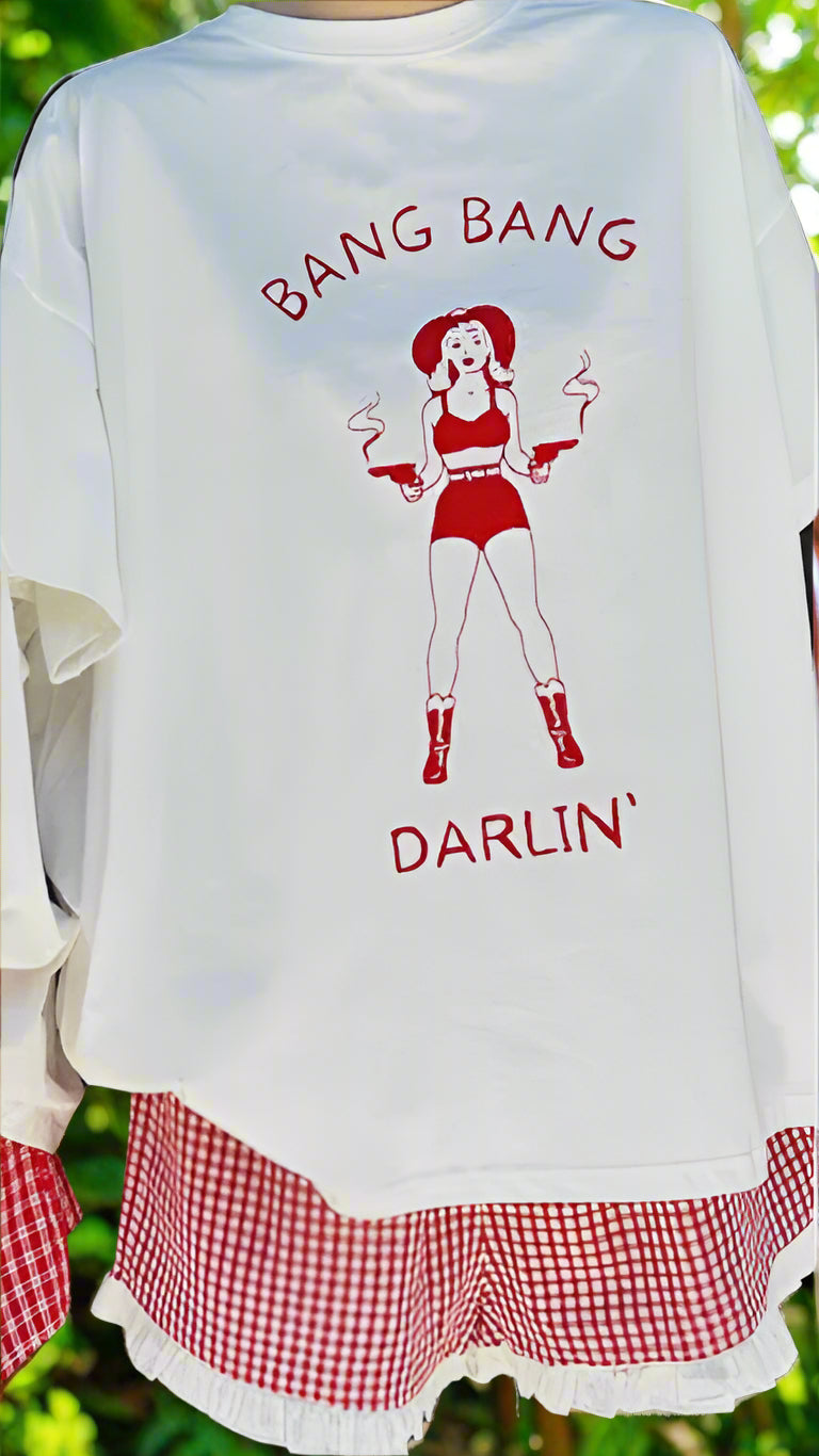 BANG BANG Darlin T-Shirt & Shorts Set – Ree-Wind Clothing