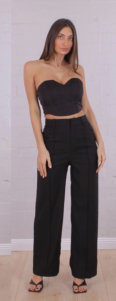 Amity Pant Black Ree Wind Clothing